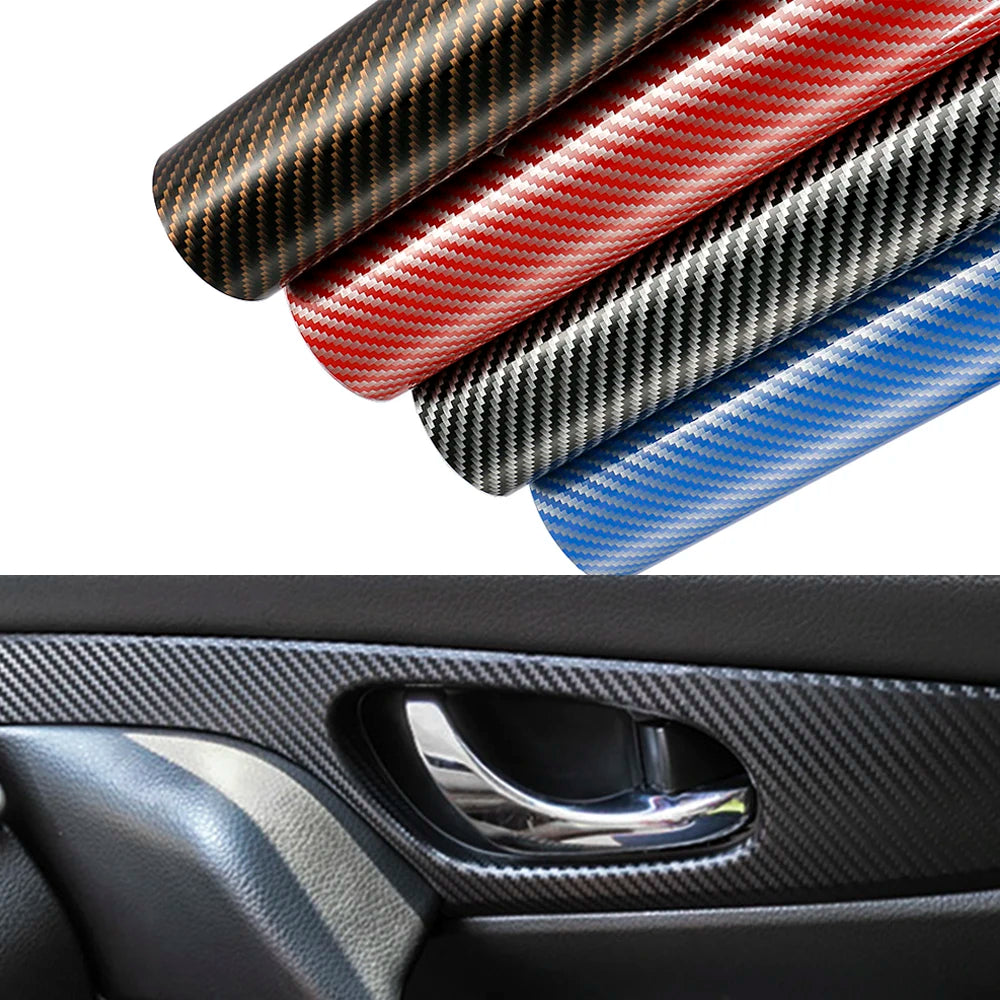 30x100cm 2D Carbon Fiber Stickers for Car Exterior Vinyl Film Wrap ...