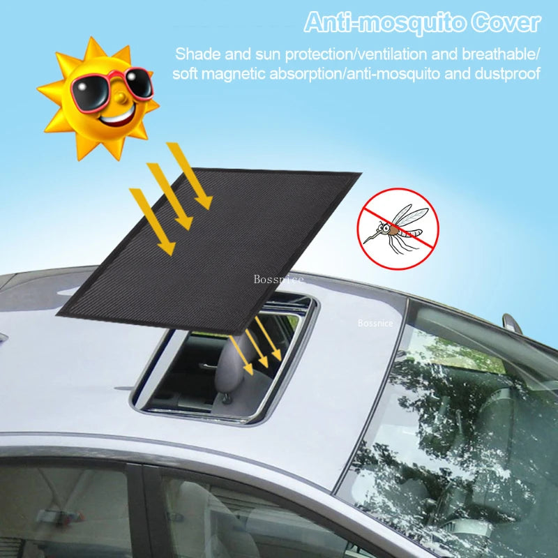Car Mosquito Sunshade Skylight Blind Shading Roof Cover Shade Screens ...